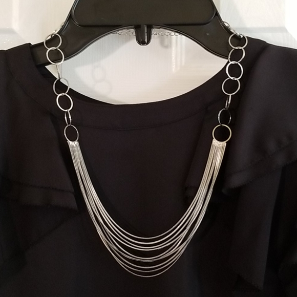 Jewelry | Silver Liquid Chain Waterfall Necklace | Poshmark